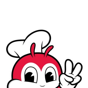 Red Bee Peace Sign Peeker Sticker - Etsy