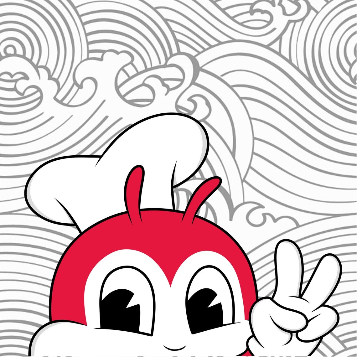 Red Bee Peace Sign Peeker Sticker - Etsy