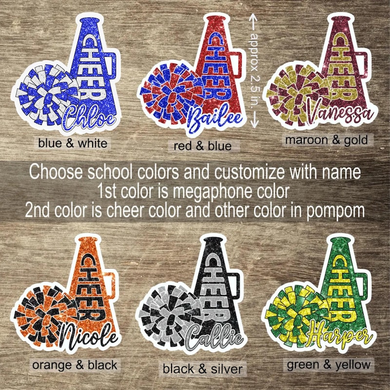 Cheerleader Car Decals - Etsy