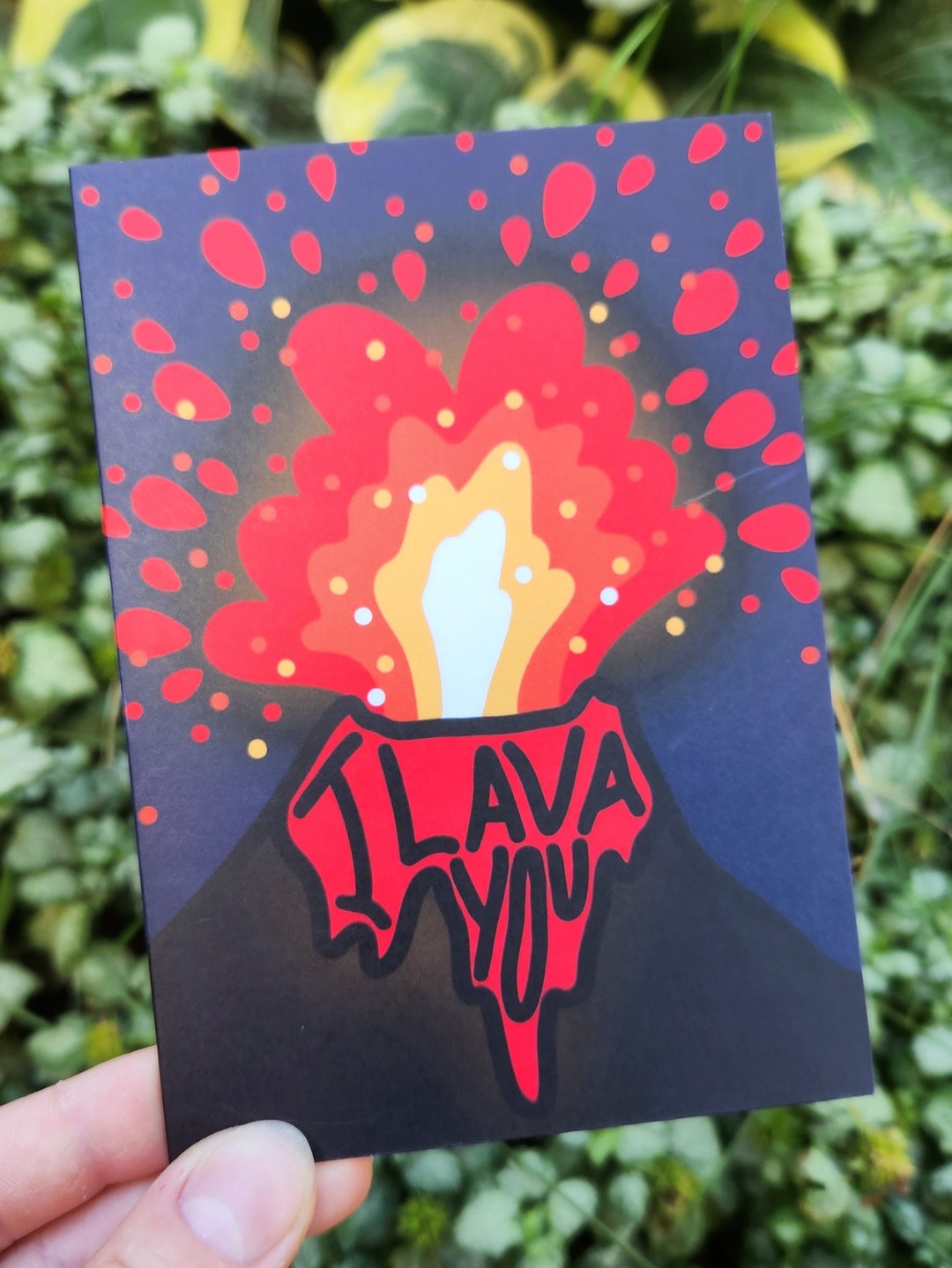 I Lava You Volcano Greeting Card - Etsy