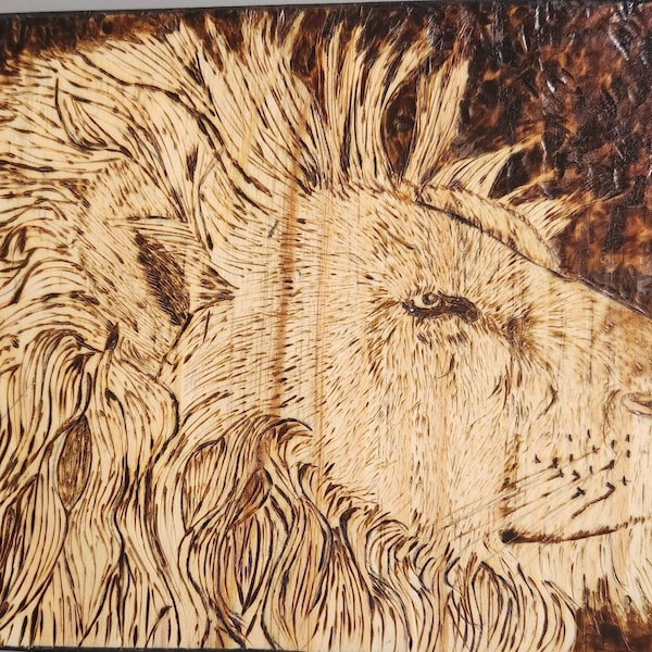 Lion Pyrography - Etsy