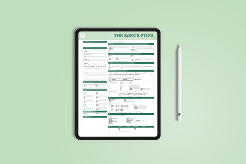 New Grad ICU Report Sheet/nurse Brain Template - Etsy