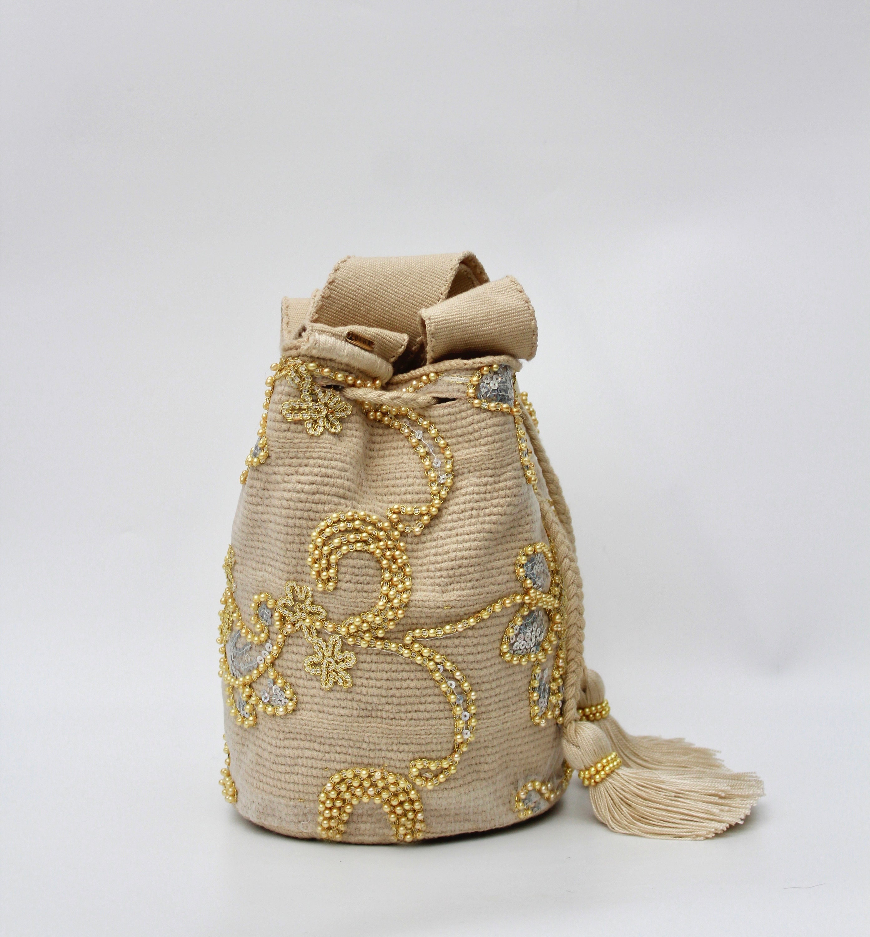 CLOE Wayuu Colombian Bag Beige Crossbody Bag Handmade Large Purse ...