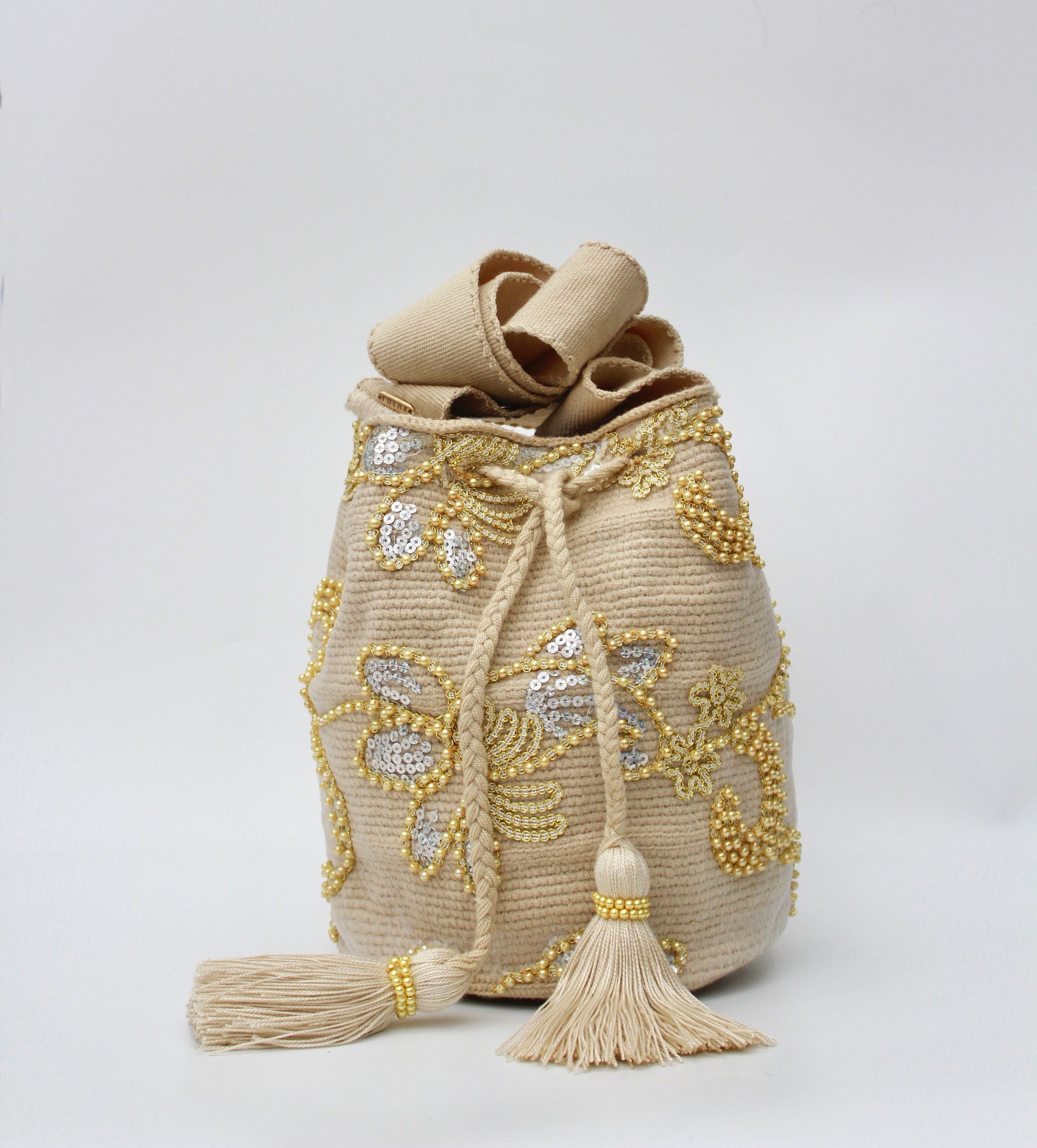 CLOE Wayuu Colombian Bag Beige Crossbody Bag Handmade Large Purse ...