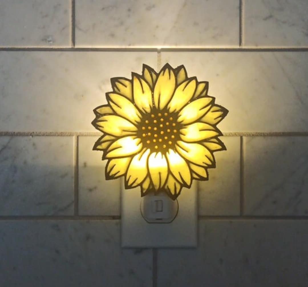 Sunflower Night Light, Sun Flower Night Light, Flower Night Light - Etsy