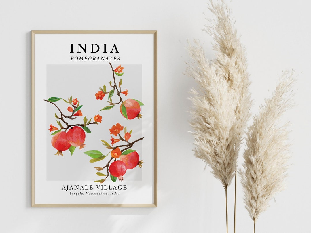 Pomegranate Print Digital Download Pomegranate Fruit Market Poster ...