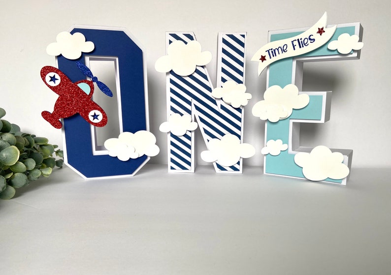 Airplane 3D Letters Prop Airplane Party Decorations Plane - Etsy