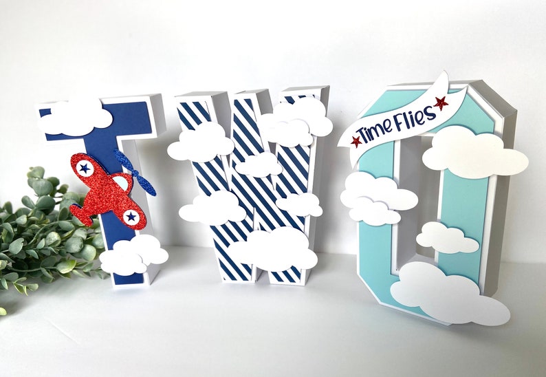 Airplane 3D Letters Prop Airplane Party Decorations Plane - Etsy