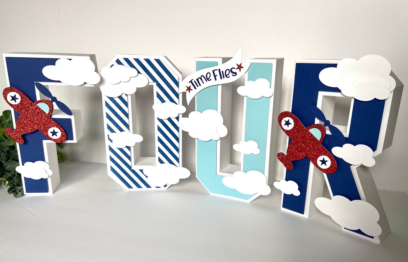 Airplane 3D Letters Prop Airplane Party Decorations Plane 3D Letters ...