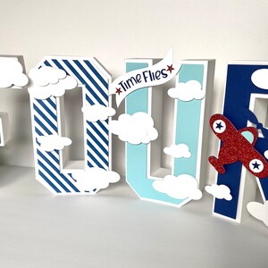 Airplane 3D Letters Prop | Airplane Party Decorations | Plane 3D ...