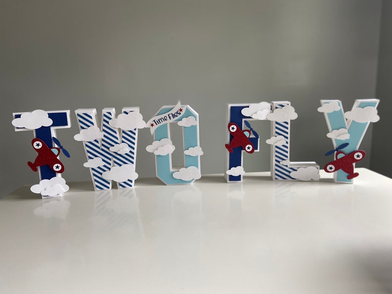 Airplane 3D Letters Prop Airplane Party Decorations Plane - Etsy