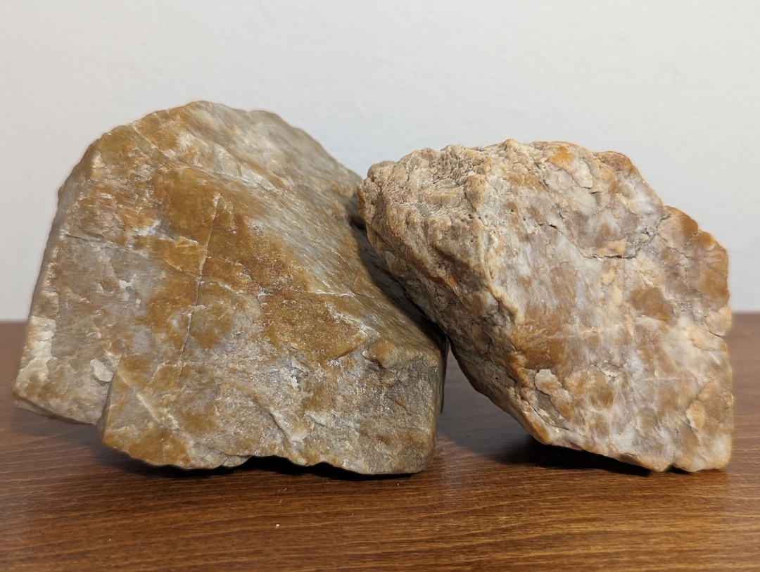 Cherty Quartzite Rocks 2 Pc, Metamorphic Specimens or Decorative Creamy ...