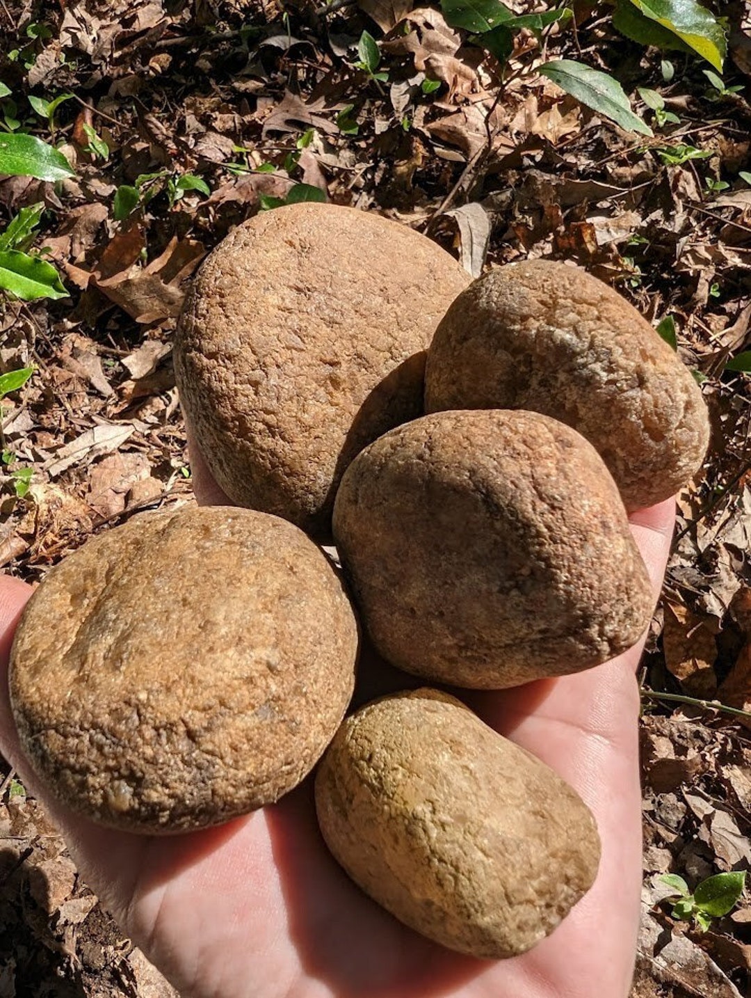 River Rock Set * 5 Decorative Natural Rough Stones * Earthy Terracotta ...