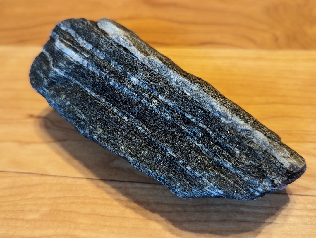 Biotite Gneiss * Small Foliated Rock, Metamorphic Specimen or Sparkling Black & White Striped ...