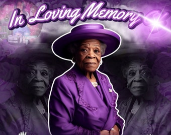 Canva Editable Purple Memorial Design, Sublimation T-shirt Design, - Etsy