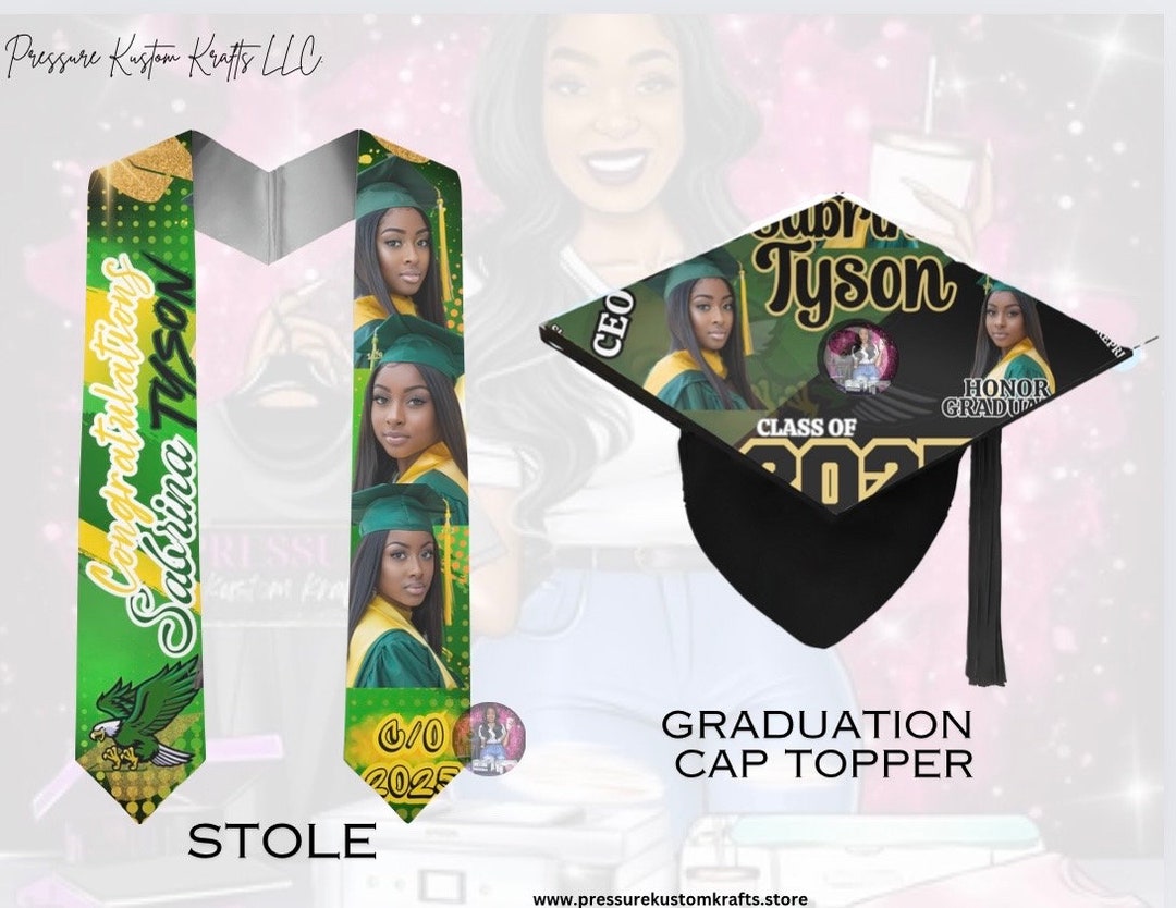 Graduation Cap Topper and Stole Combo - Etsy