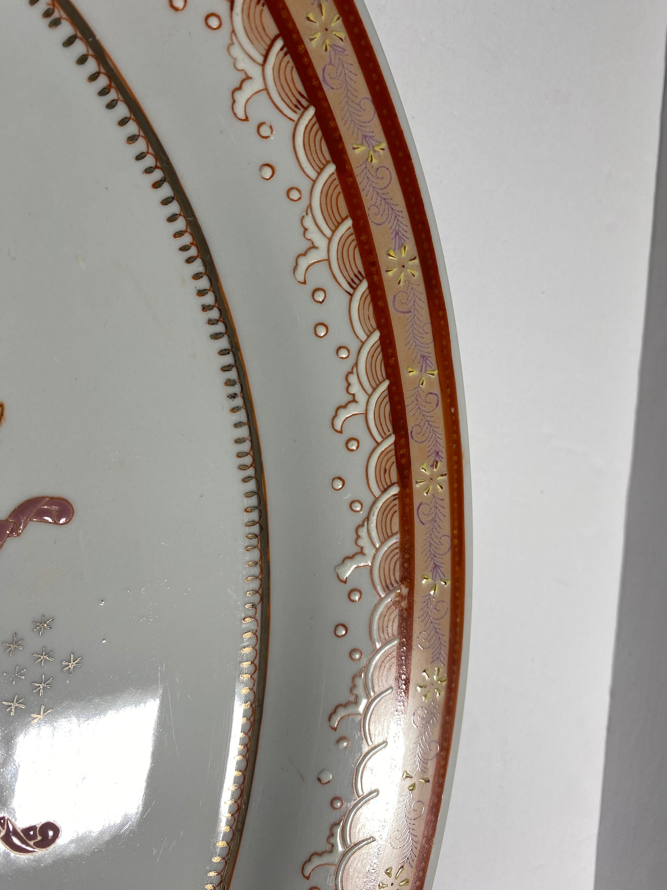 Antique Chinese Export Porcelain American Eagle Seal Serving Plate ...