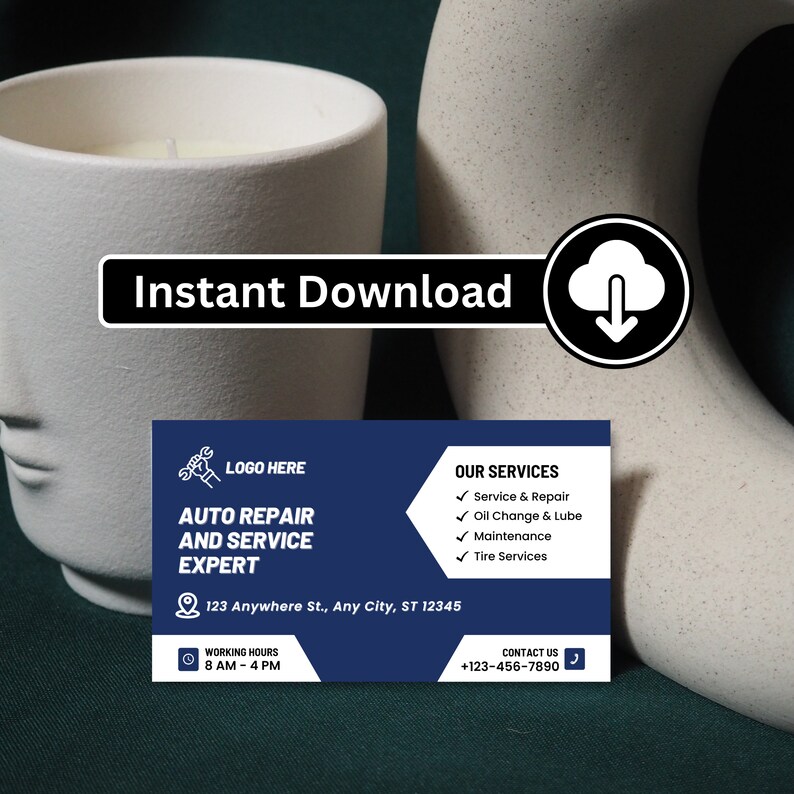 Modern Car Service Business Card Template | Fully Editable Design in ...