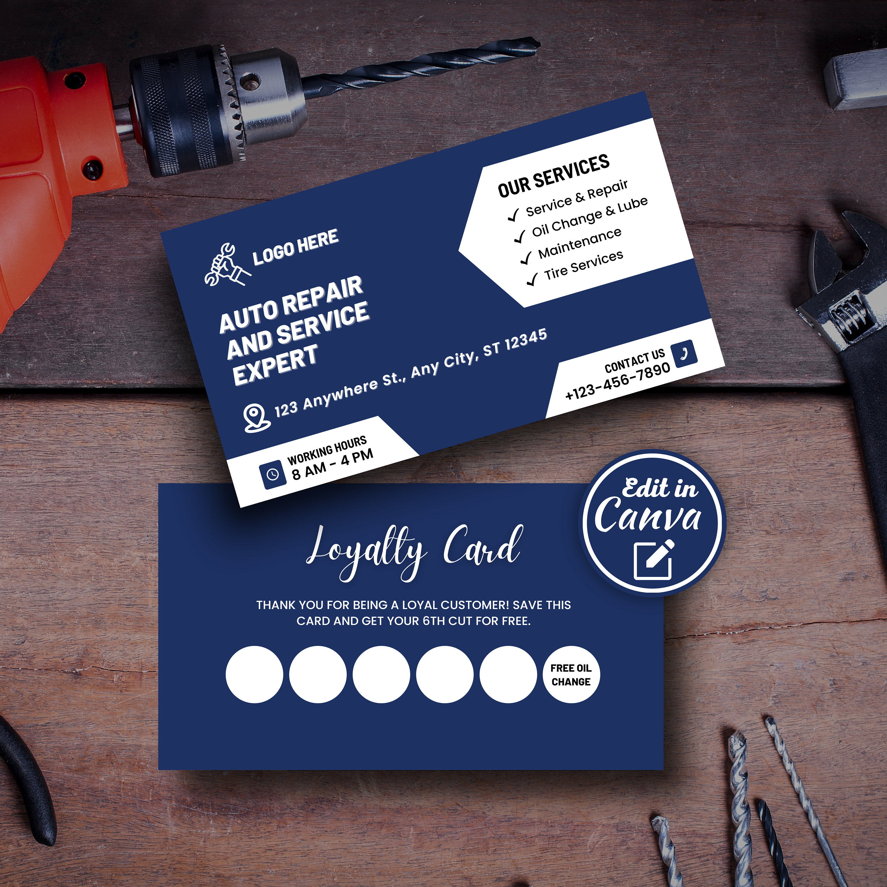 Modern Car Service Business Card Template | Fully Editable Design in ...