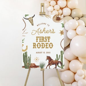 ASHER | Western Rodeo Desert Welcome Sign Cactus Wild West Cowboy Horse ...