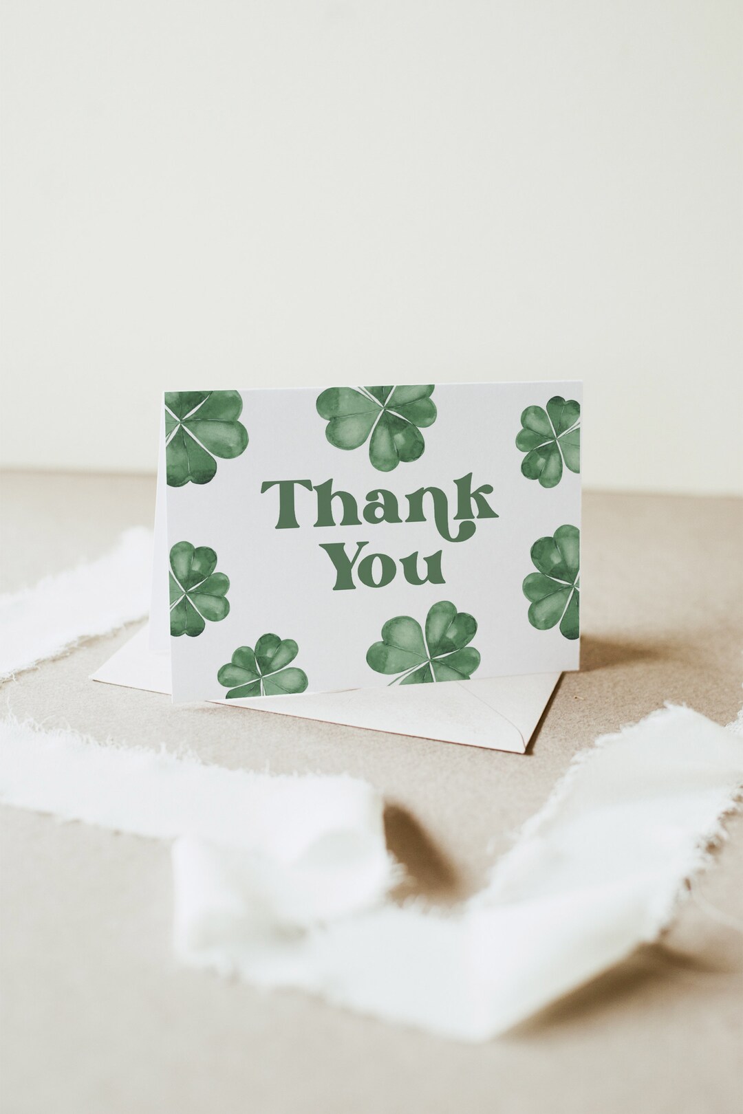 RORY | St. Patrick's Day March Irish Shamrocks Clovers Folded Thank You ...