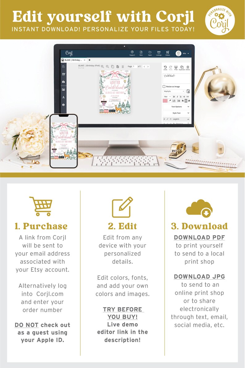 BLAKE Winter Onederland Christmas Oh What Fun Pink Pastel - Etsy