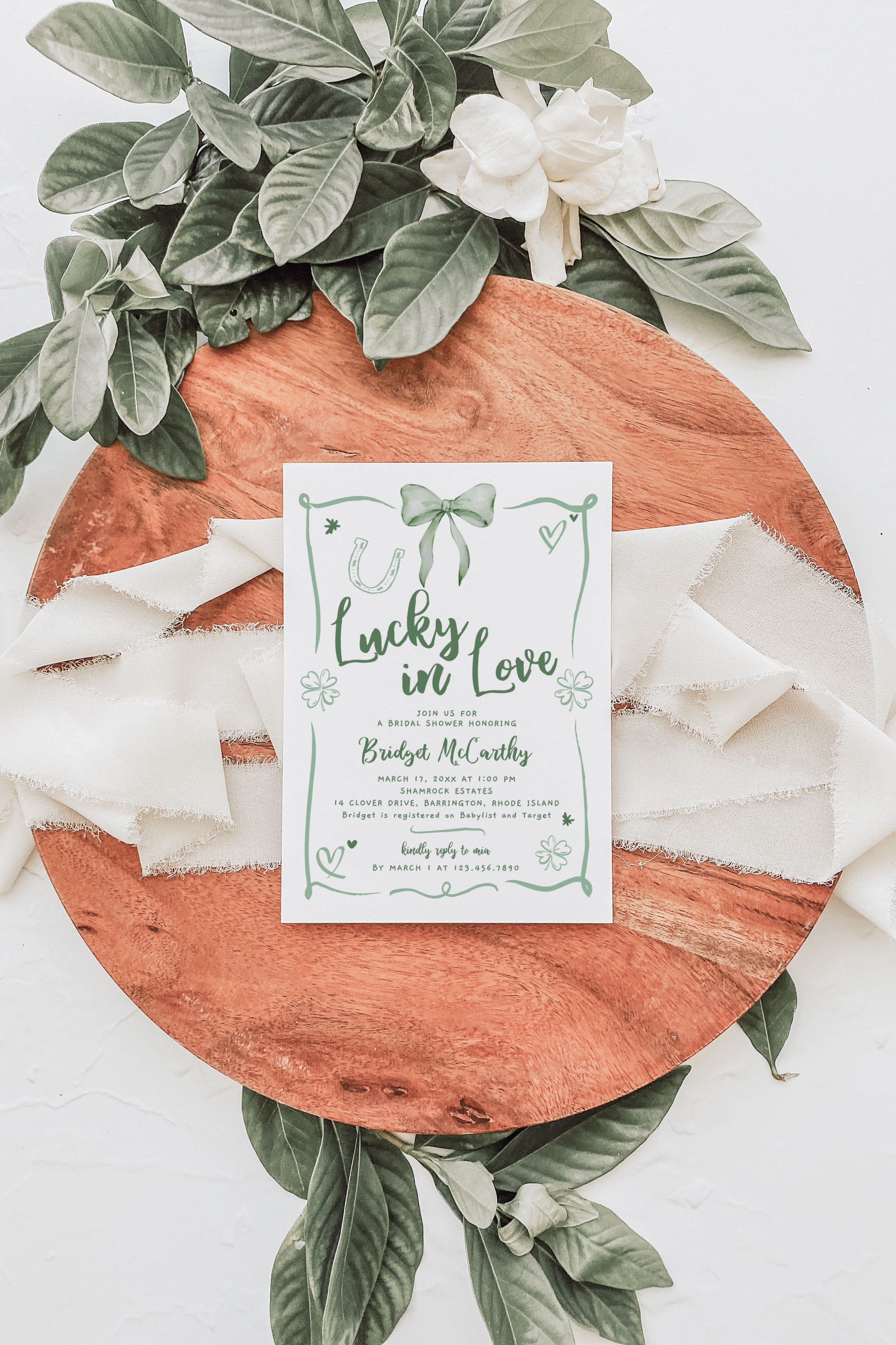 BRIDGET | Lucky in Love St. Patrick's Day Doodle Scribble Drawn Bridal ...