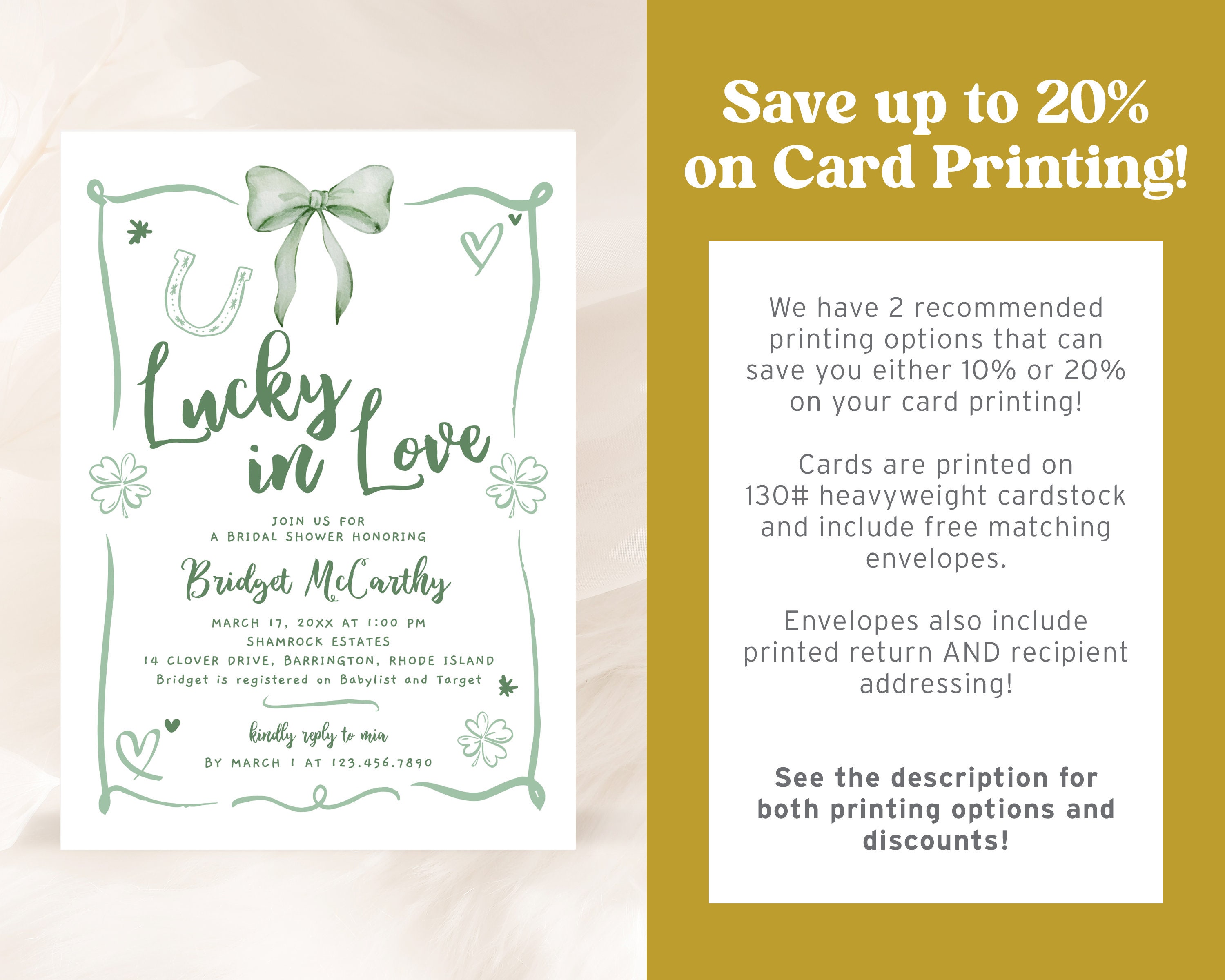 BRIDGET | Lucky in Love St. Patrick's Day Doodle Scribble Drawn Bridal ...