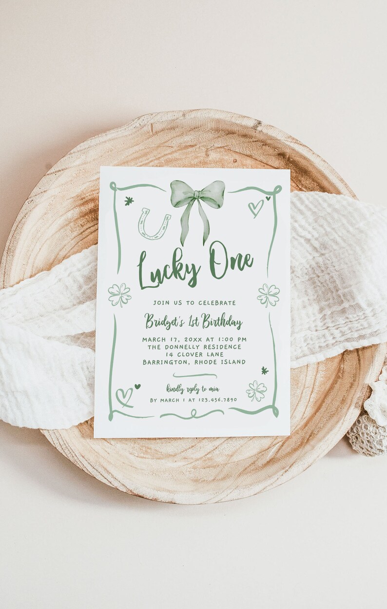 BRIDGET | Lucky ONE St. Patrick's Day Scribble Illustrations First 1st ...