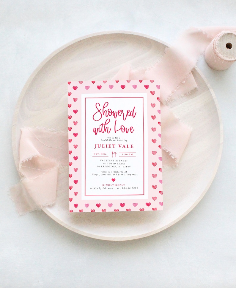 JULIET | Showered With Love Valentine's Day February Hearts Bridal ...