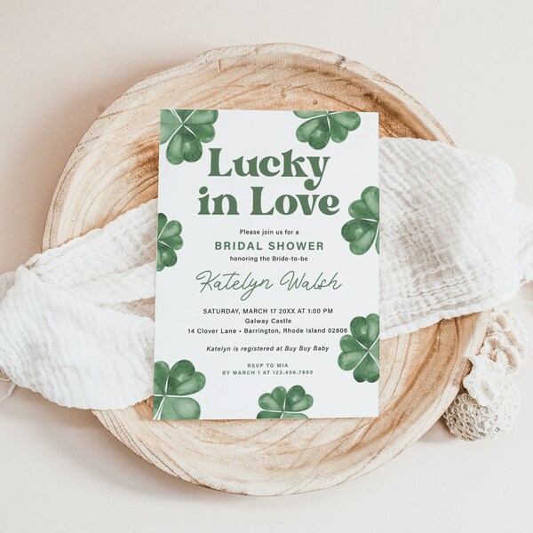 Irish Bridal Shower Invitation - Etsy