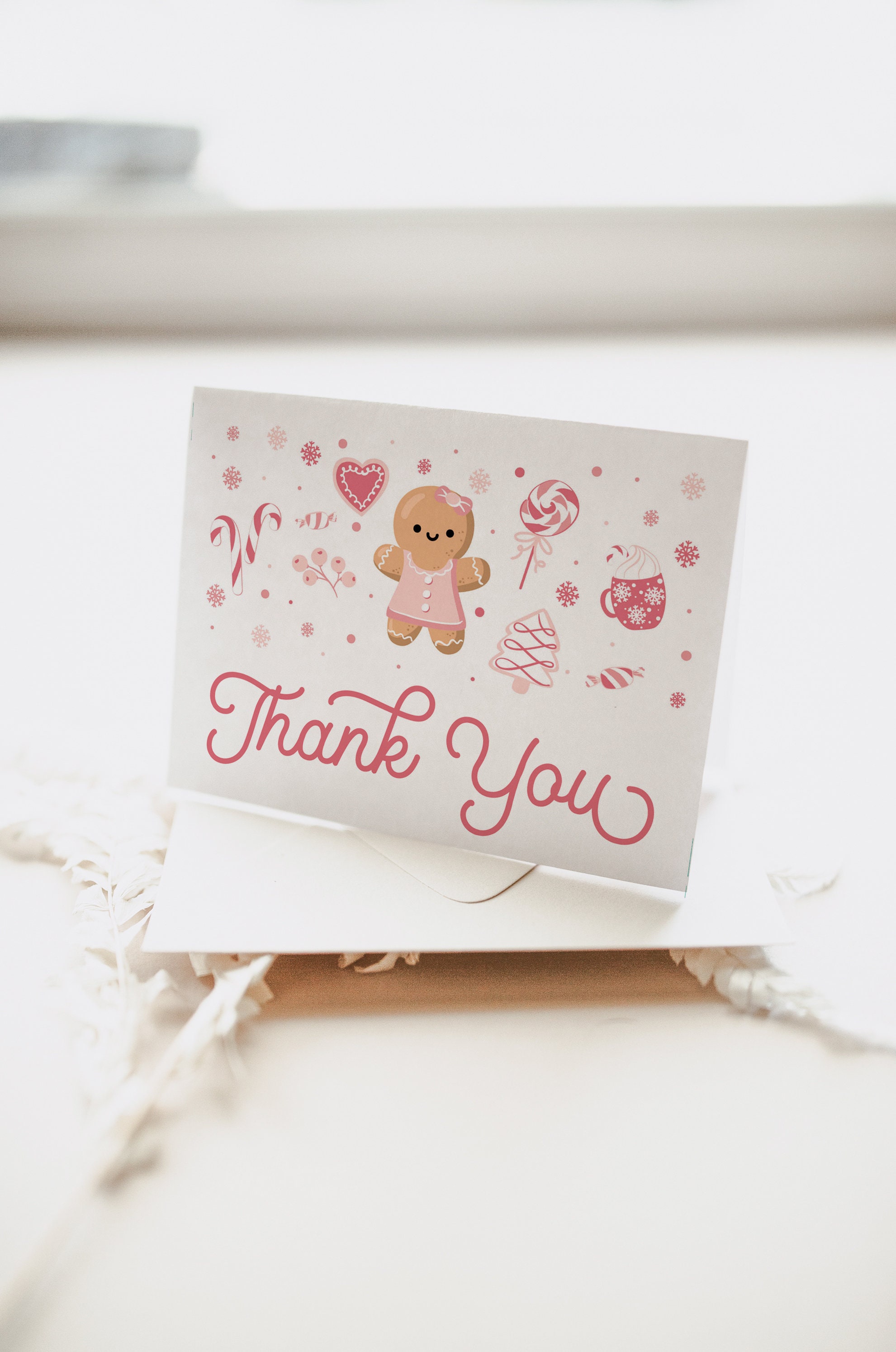 GINGER | Winter Christmas, Pink Pastel Gingerbread Sweets Girl Folded ...