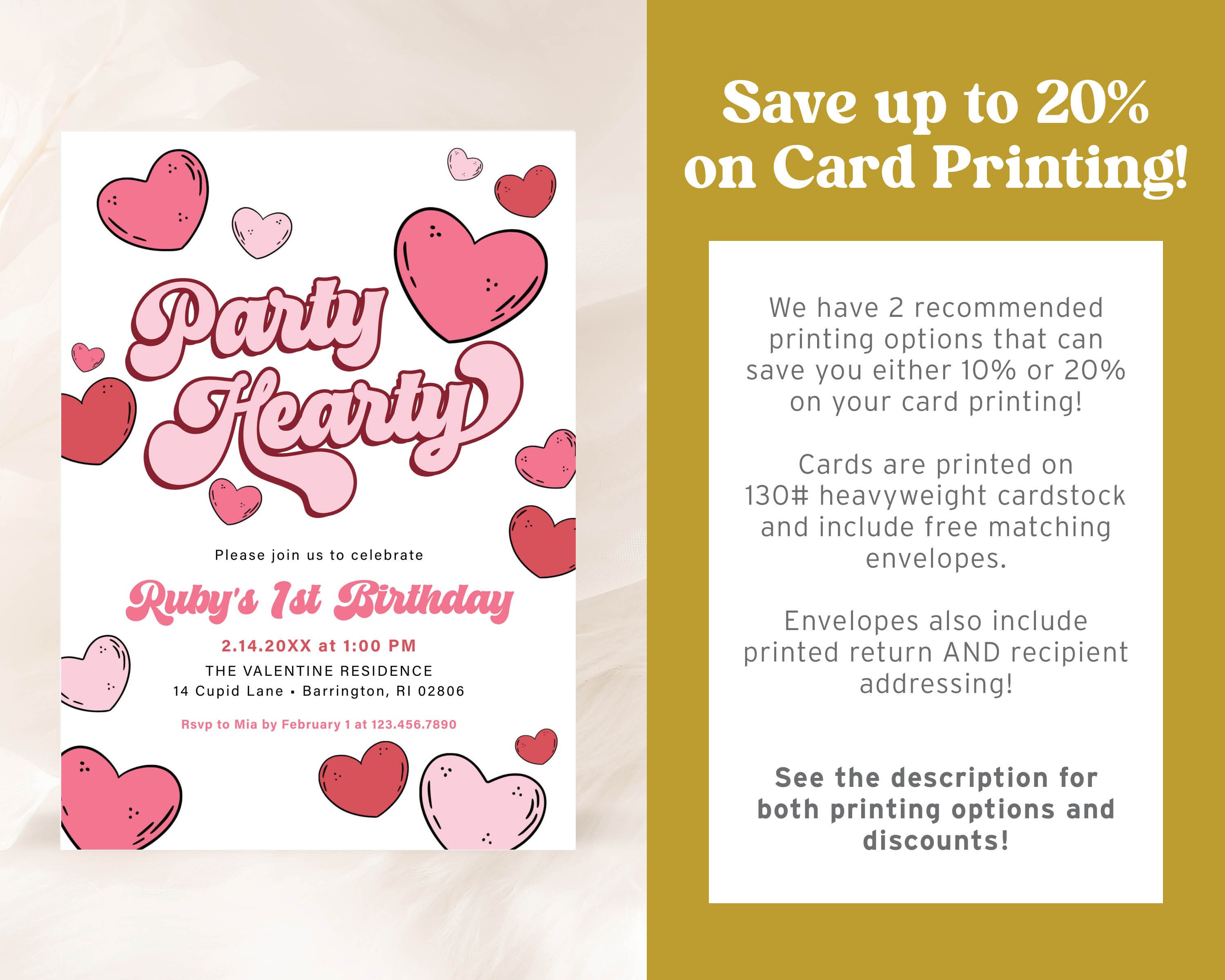 RUBY Party Hearty Little Sweetheart Valentine's Day February Birthday ...