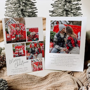ISABELLA | Multiple Photo Collage Holiday Card Minimalist Modern Family ...