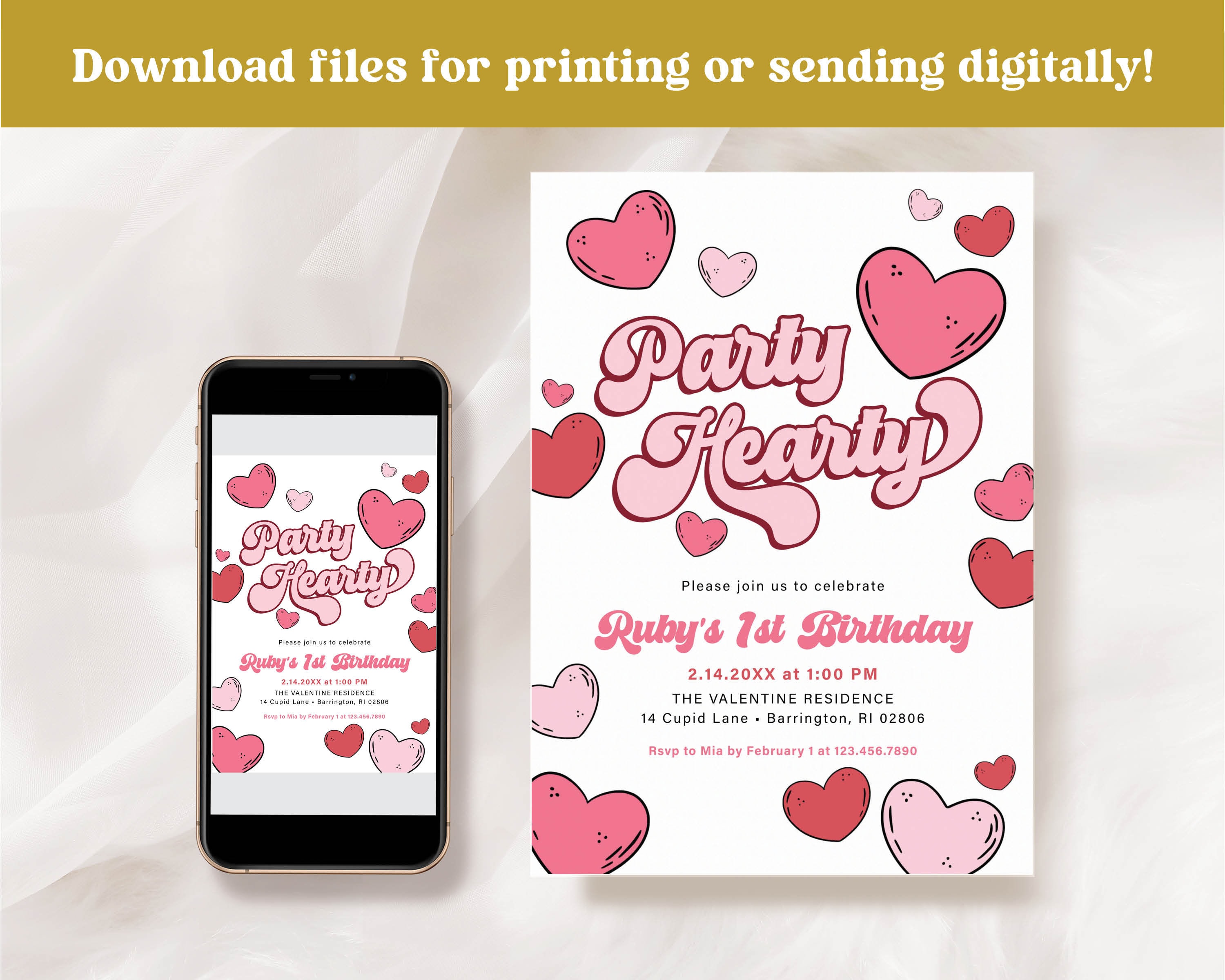 RUBY Party Hearty Little Sweetheart Valentine's Day February Birthday ...