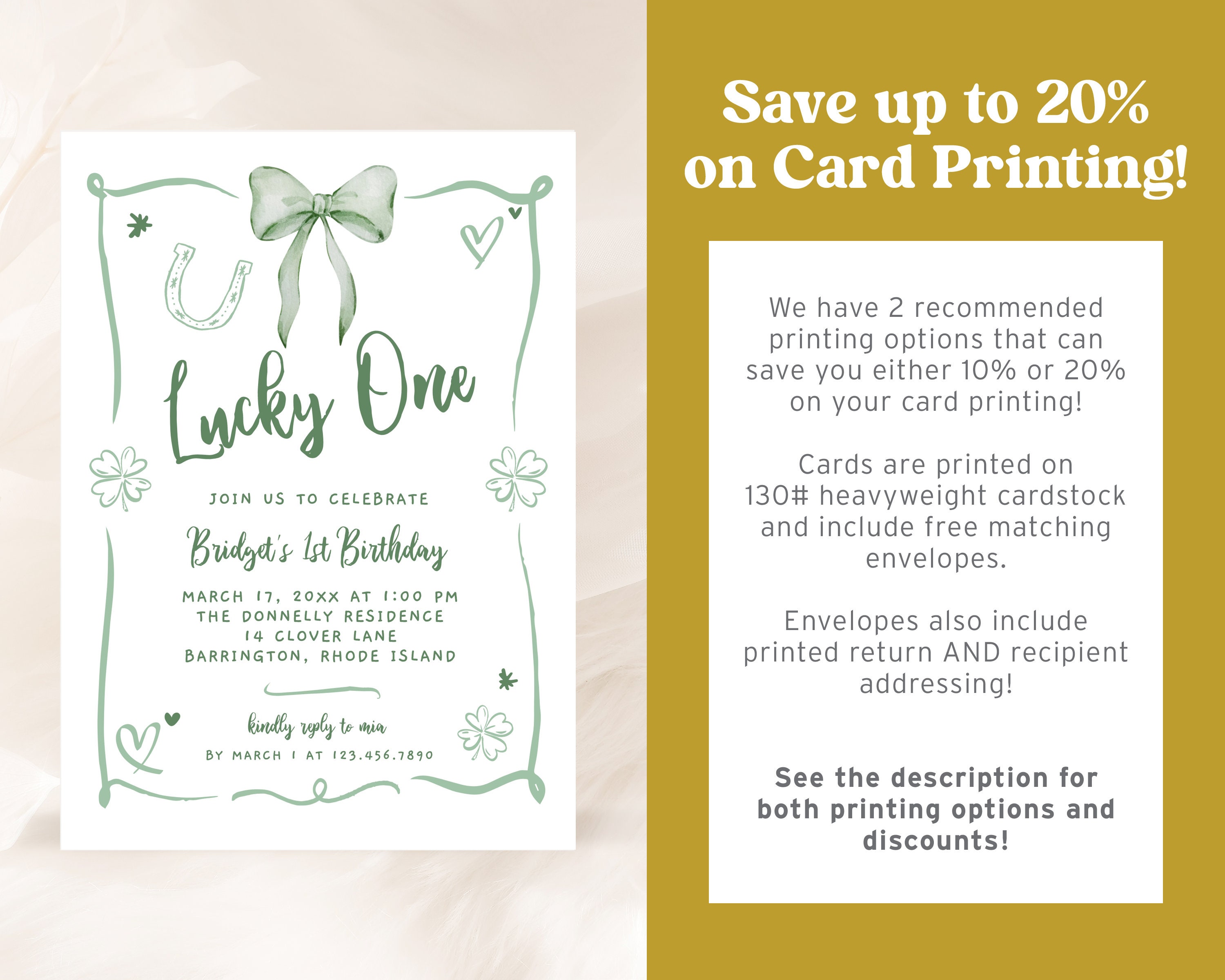 BRIDGET | Lucky ONE St. Patrick's Day Scribble Illustrations First 1st ...