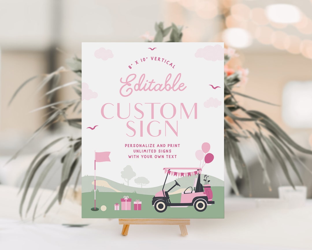 BIRDIE | Golf Golfing Hole in One Fore Masters Pink Girl Birthday Party ...