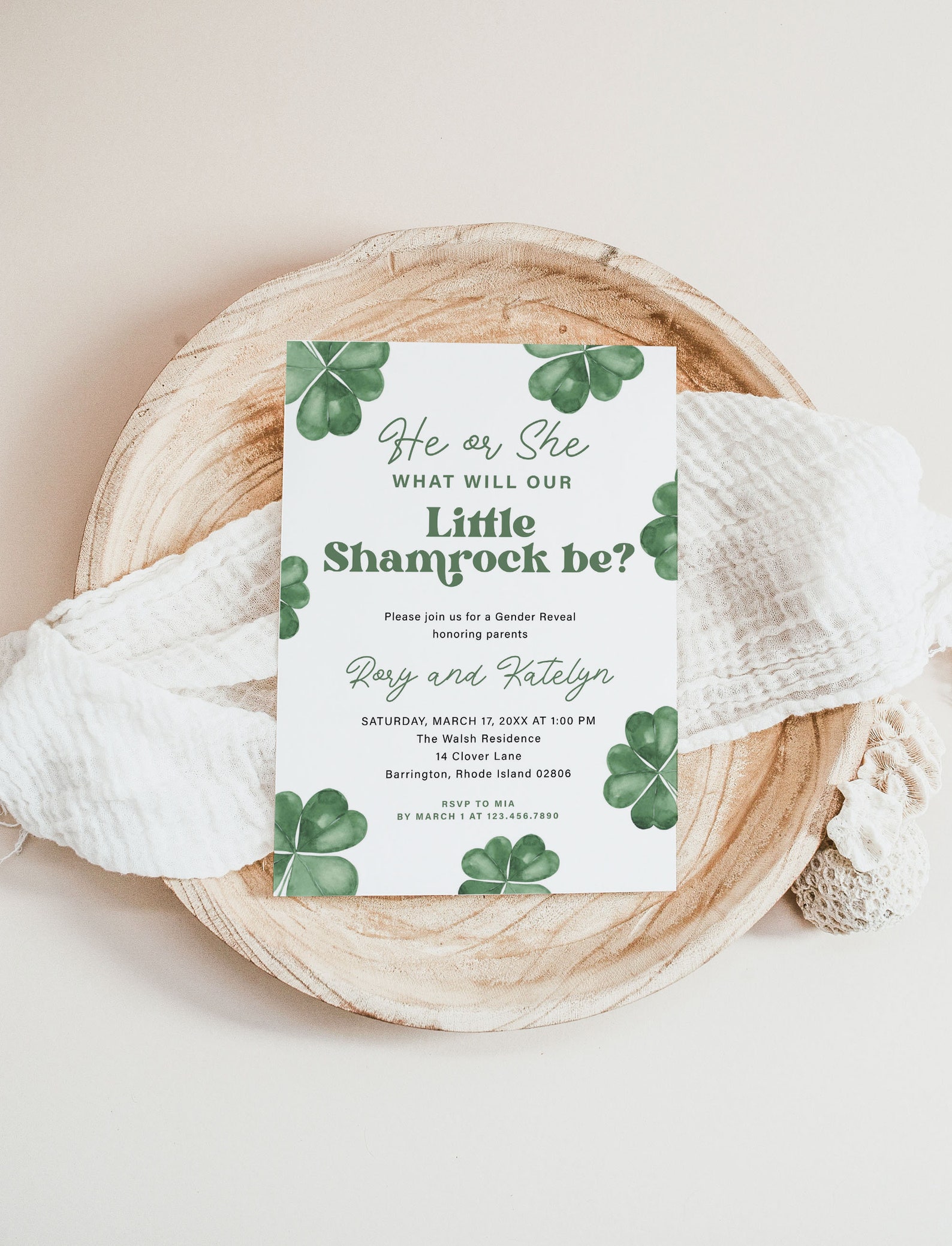 RORY | He or She Little Shamrock St. Patrick's Day March Shamrocks ...