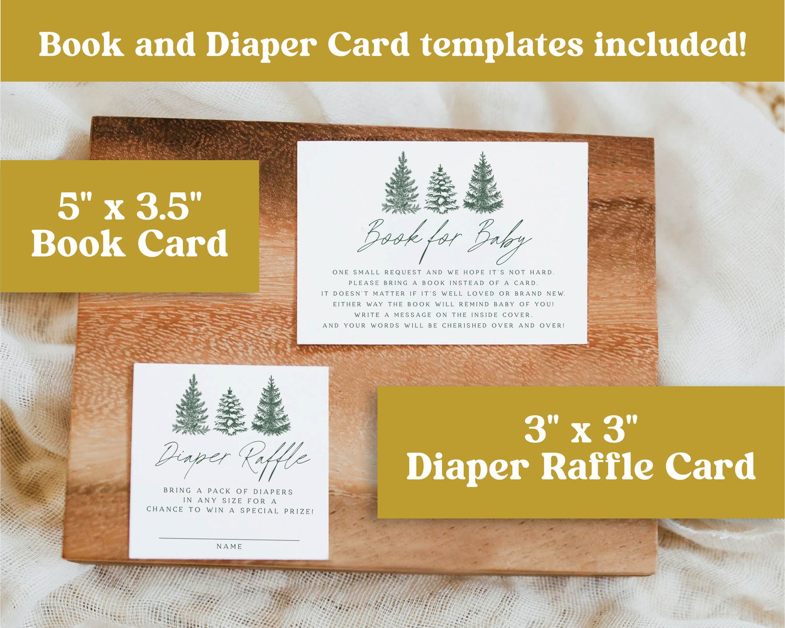 YULE | Greenery Winter Christmas Trees Merry Little Baby Shower ...