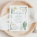 LUCIA | Cactus Western 'bout Love Scribble Bridal Shower Invitation ...