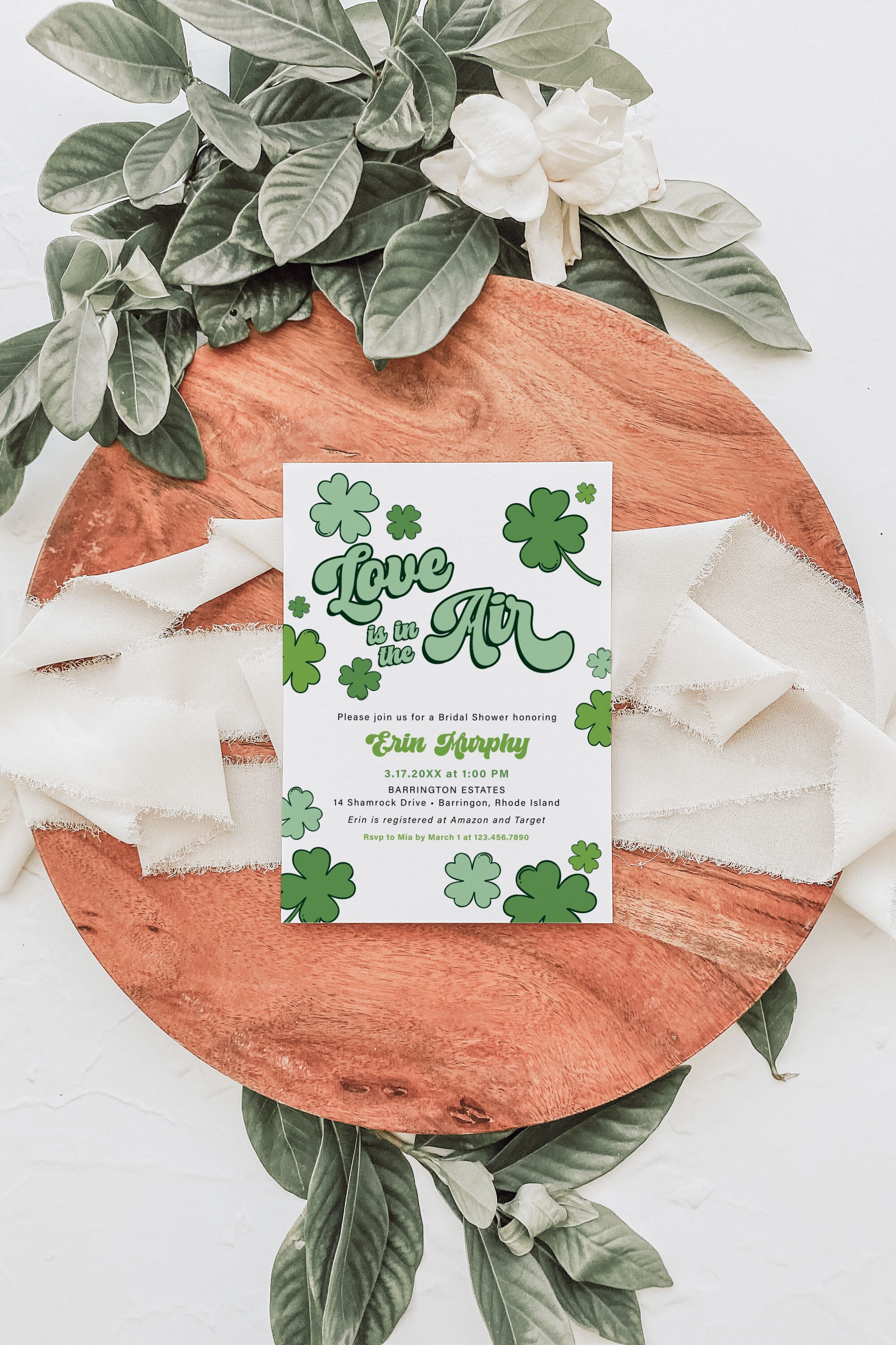 ERIN | Lucky in Love St. Patrick's Day March Irish Shamrocks Bridal ...