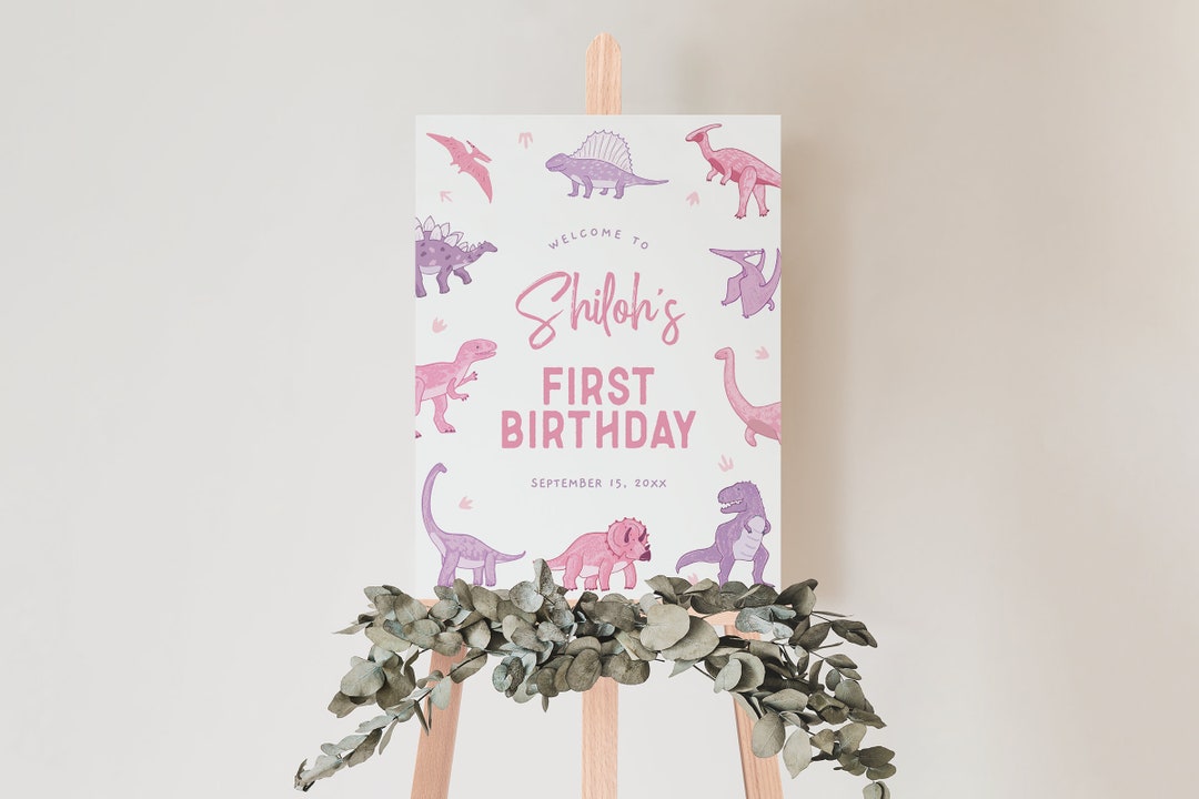SHILOH | Stomp Chomp Roar Dinosaur Dino Welcome Sign, Dinosaurs ...