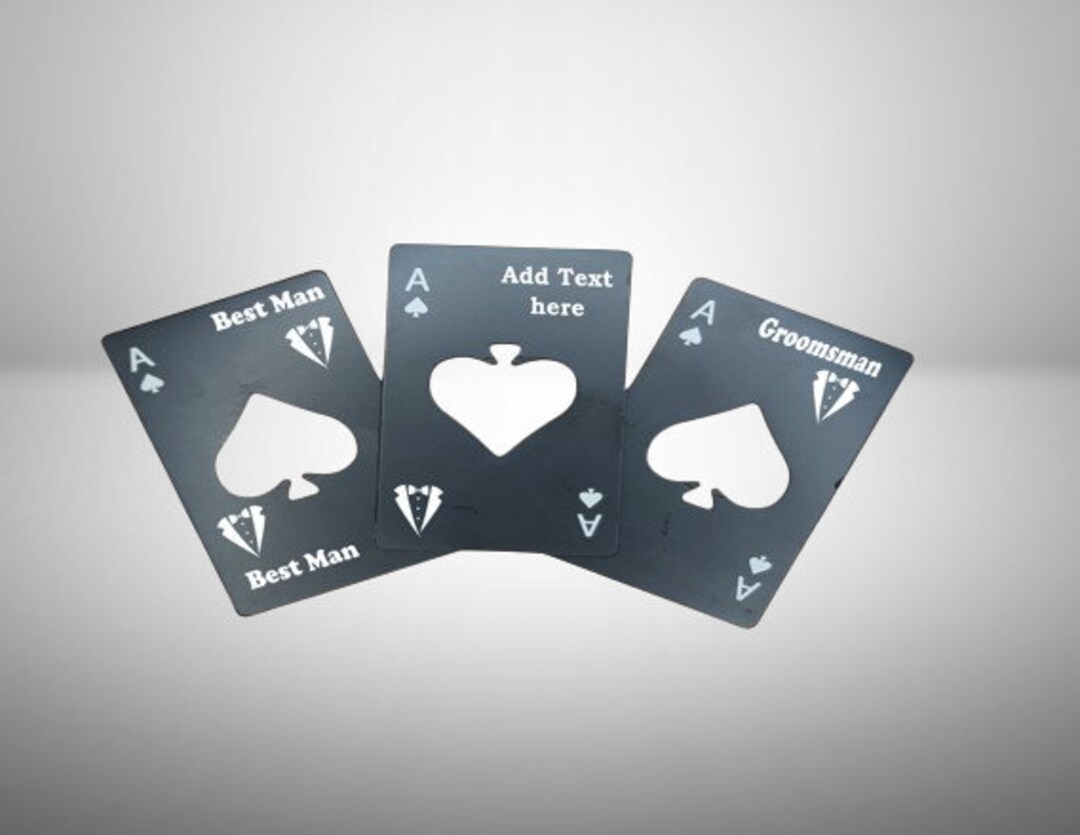 12 Pack of Credit Card Sized Ace of Spades Customizable Bottle Cap ...