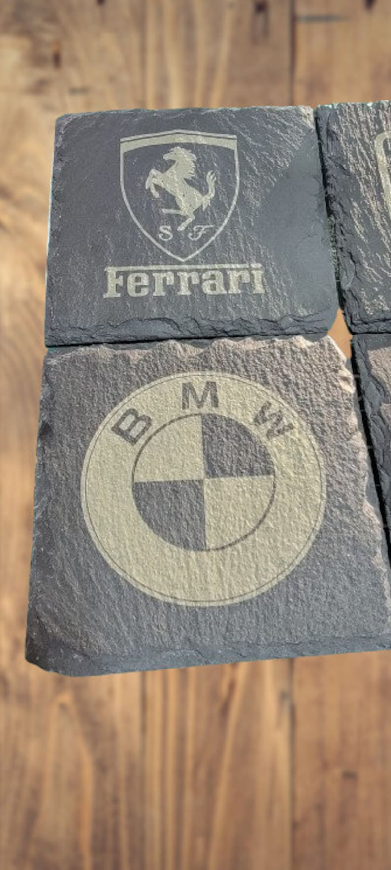 Slate Coasters With Car Logos With Your Choice of Logo (set of 4) - Etsy
