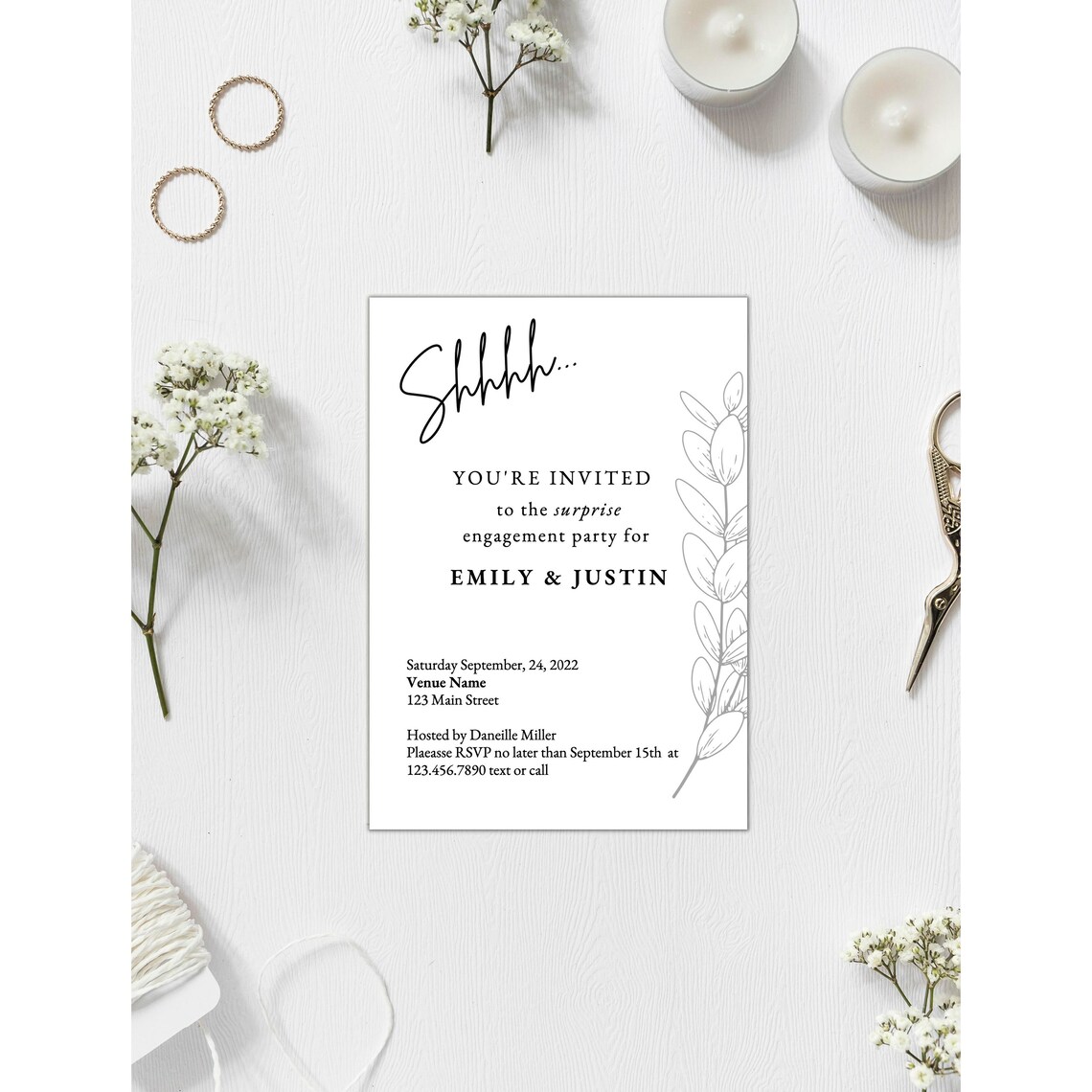 Surprise Engagement Party Invitation Digital Download Editable Template ...