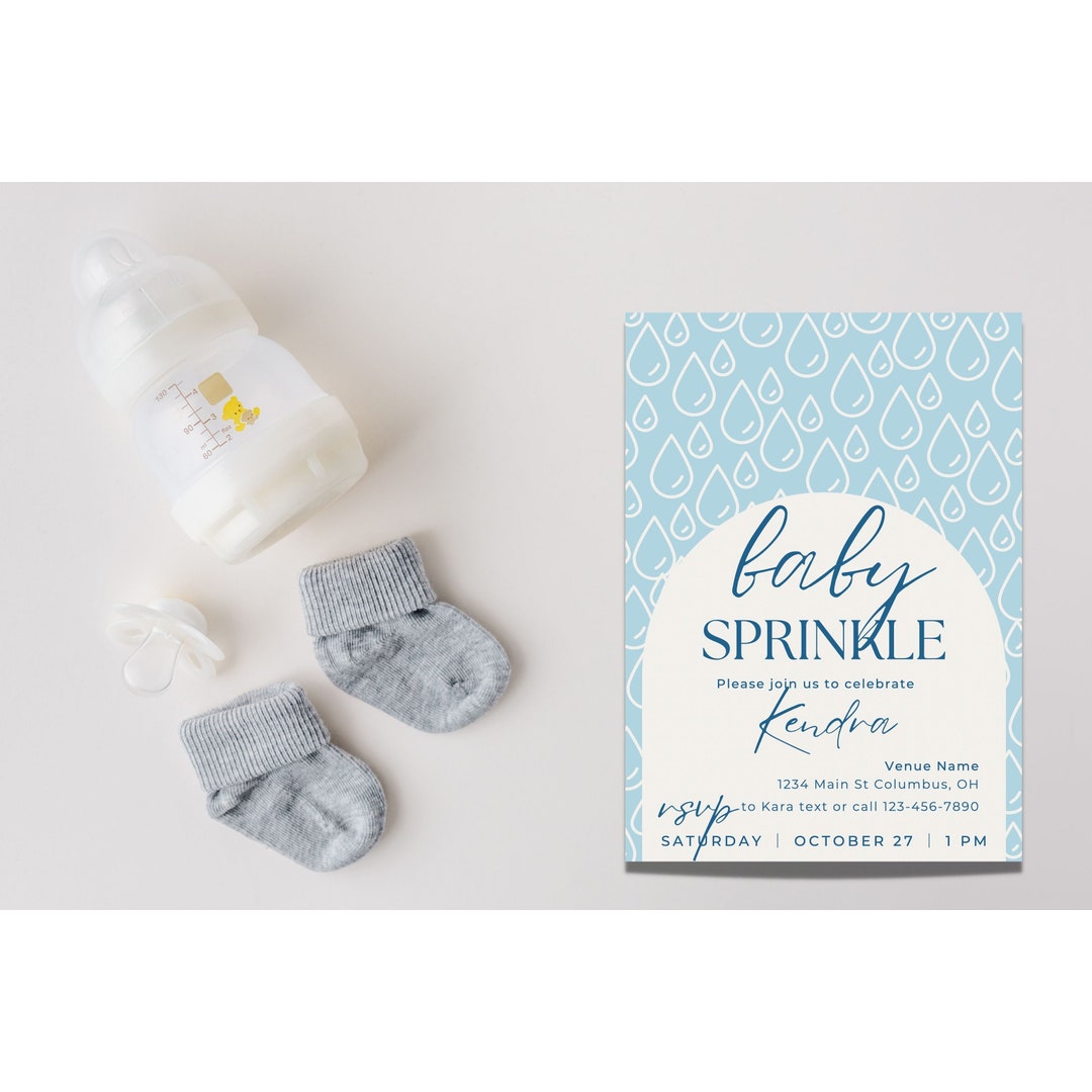 Baby Sprinkle Invitation Editable Template Baby Boy Shower Invite ...