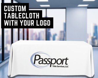 Custom Stretch Tablecloth With Logo Personalized Table Cover - Etsy