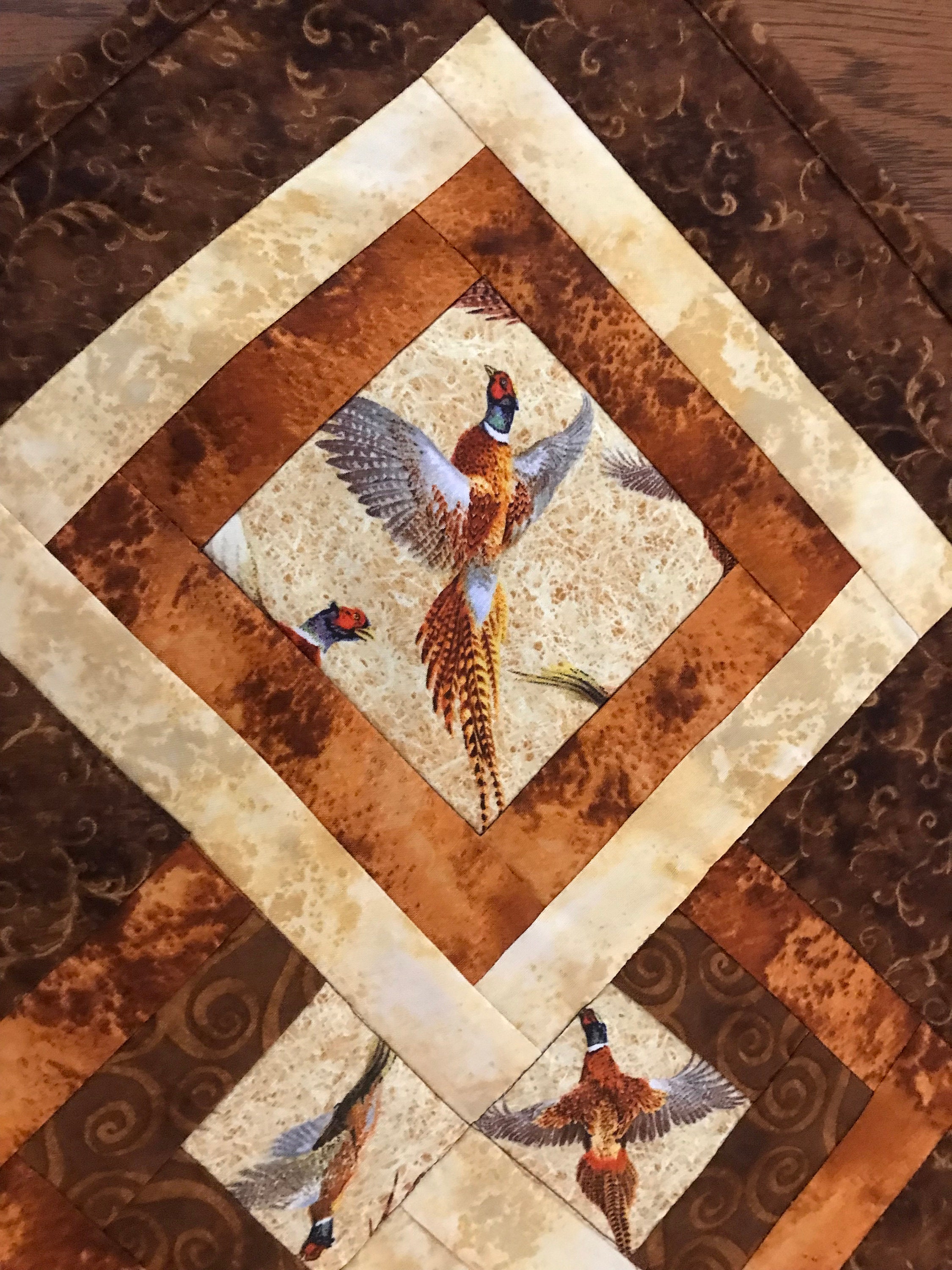 Fall Pheasant Table Runner - Etsy