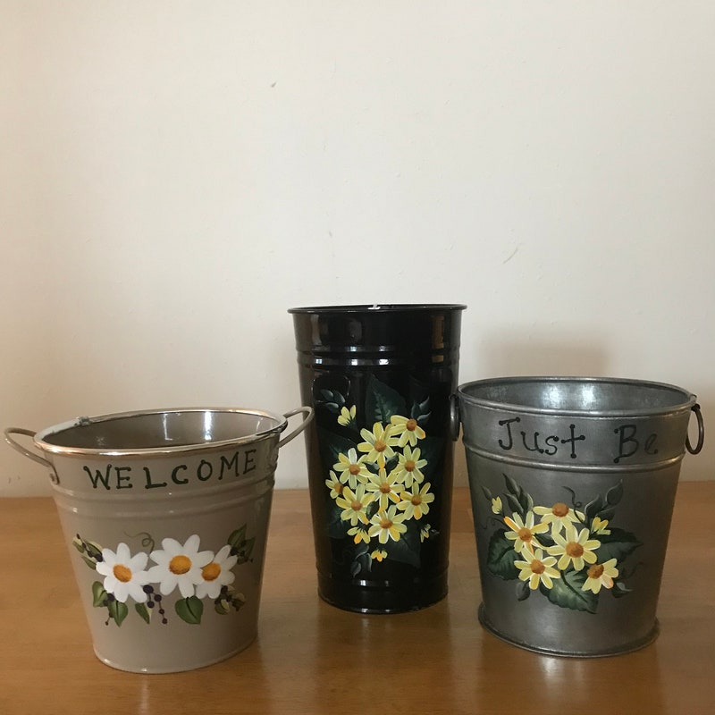 Tin Vase - Etsy