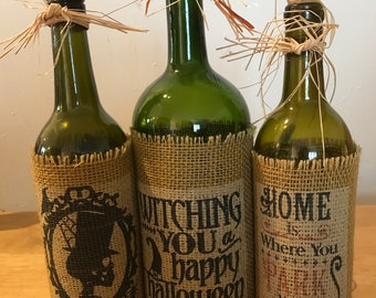 Halloween Wine Bottle - Etsy